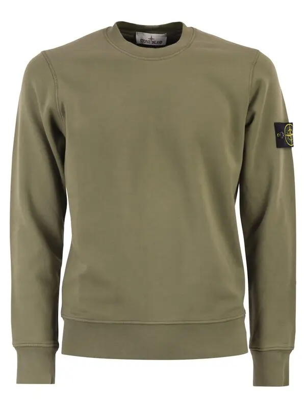 Stone Island Regular Fit Crew Neck Sweatshirt With Raglan Sleeves - Multicolor