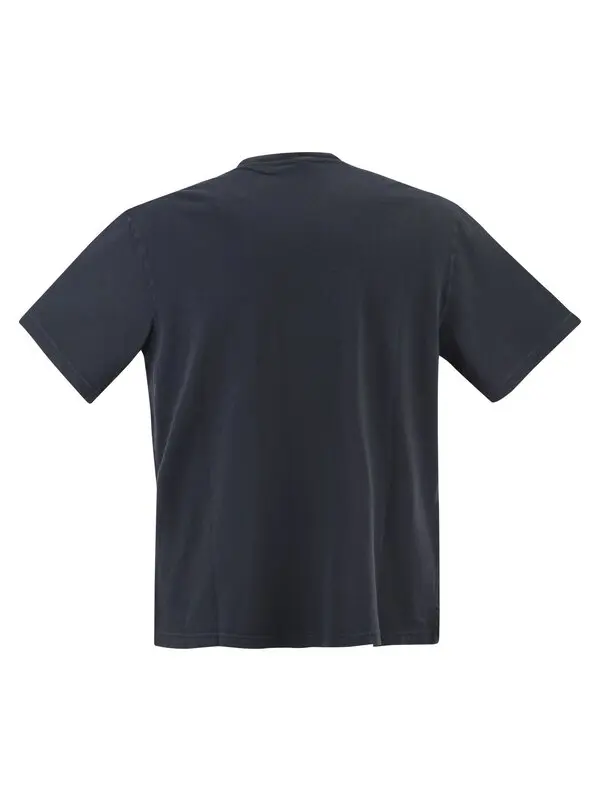 Stone Island Regular Fit T-shirt With “light Compass” Print - Blue