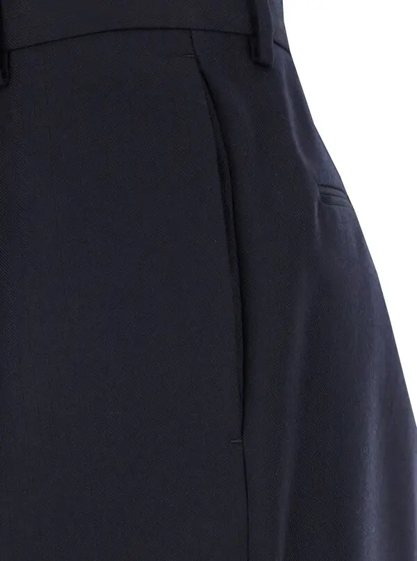 Dries Van Noten Wool Wide Leg Trousers - Multicolor