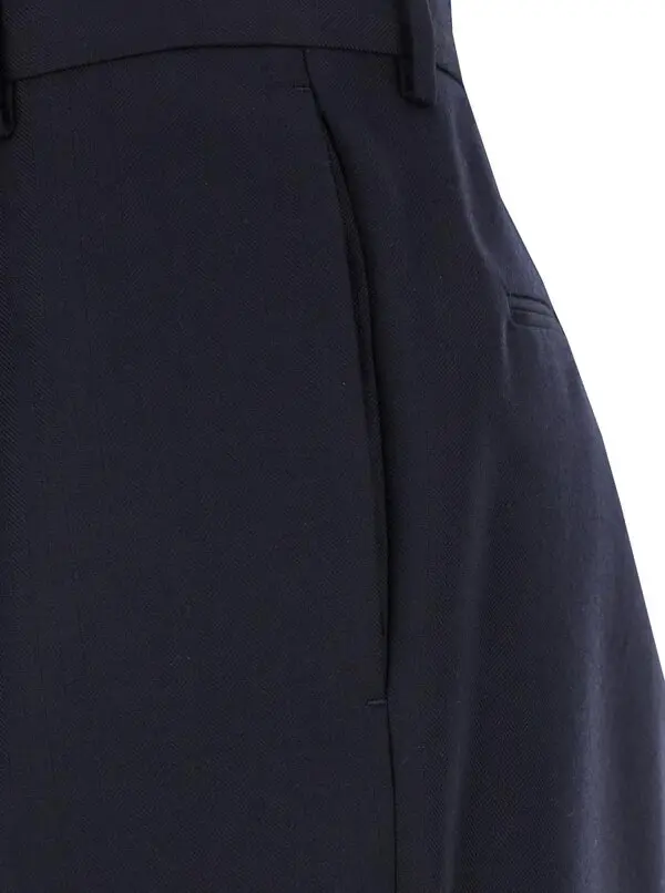Dries Van Noten Wool Wide Leg Trousers