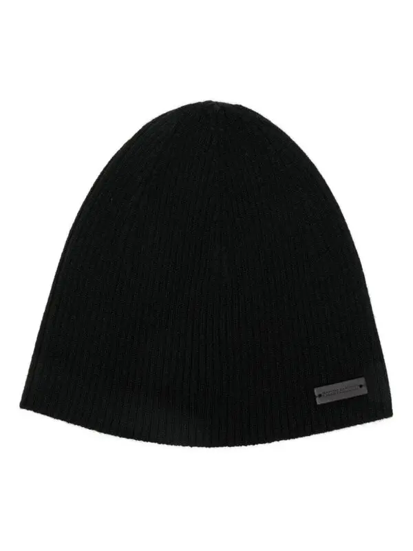 Saint Laurent Ribbed Cashmere Beanie - Black