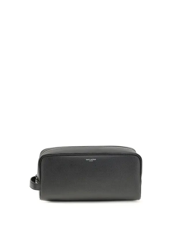 Saint Laurent Leather Beauty Case - Black