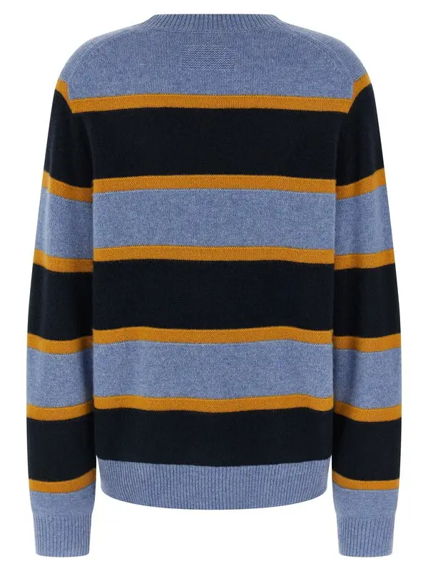 Guest In Residence Striped Crew Neck Cashmere Sweater