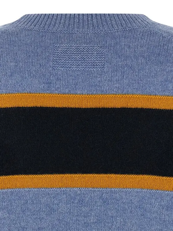 Guest In Residence Striped Crew Neck Cashmere Sweater