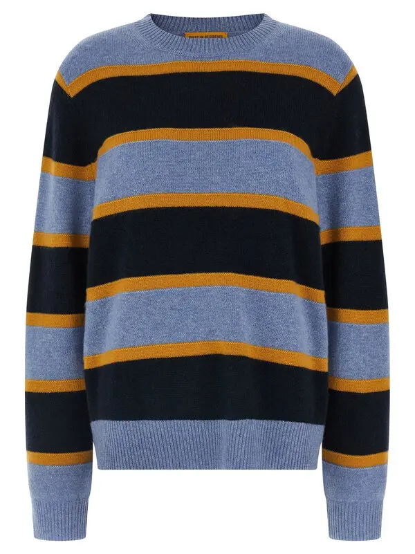 Guest In Residence Striped Crew Neck Cashmere Sweater - Multicolor
