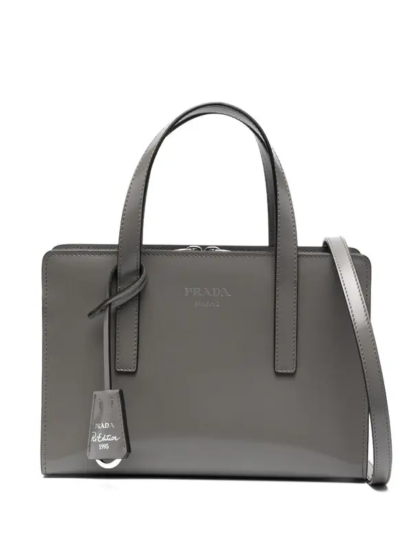 Prada Re-edition 1995 Mini Brushed Leather Bag - Gray