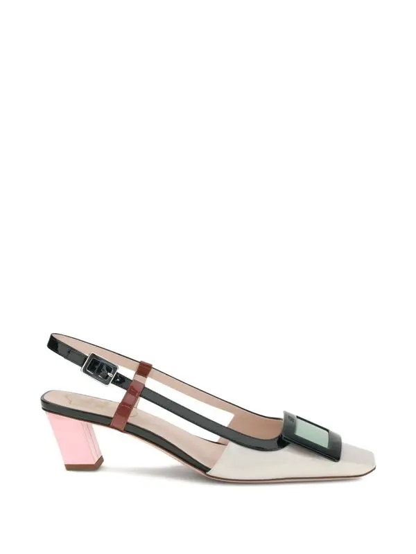 ROGER VIVIER Belle Vivier Leather Pumps With Buckle - Multicolor