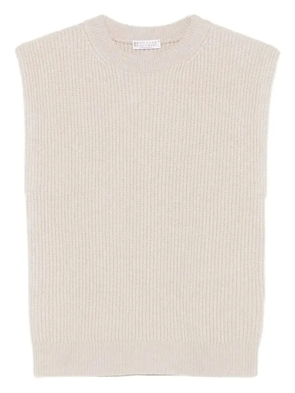Brunello Cucinelli Ribbed Wool Vest - Multicolor