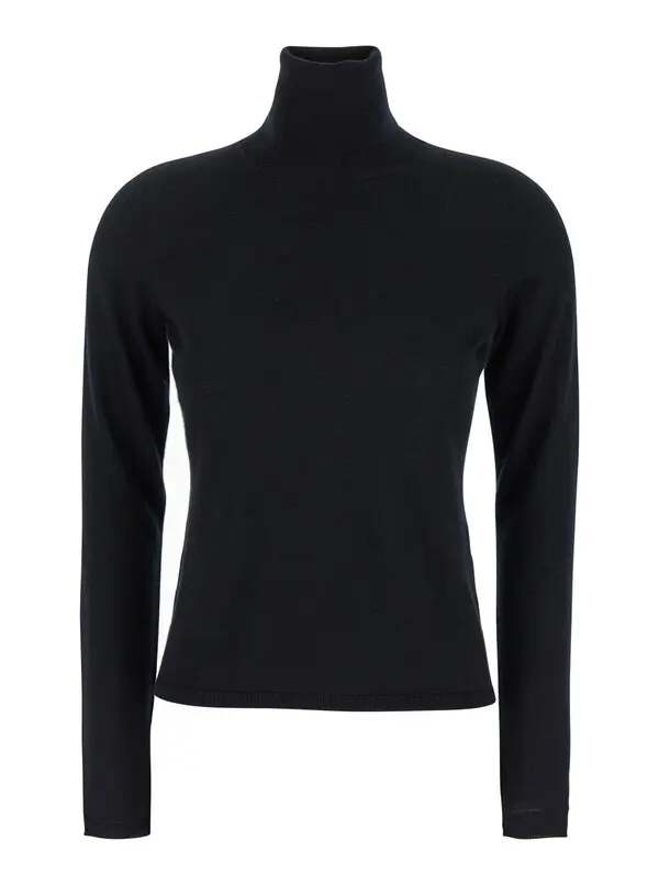 Max Mara Adda" High Neck Cashmere Sweater - Black