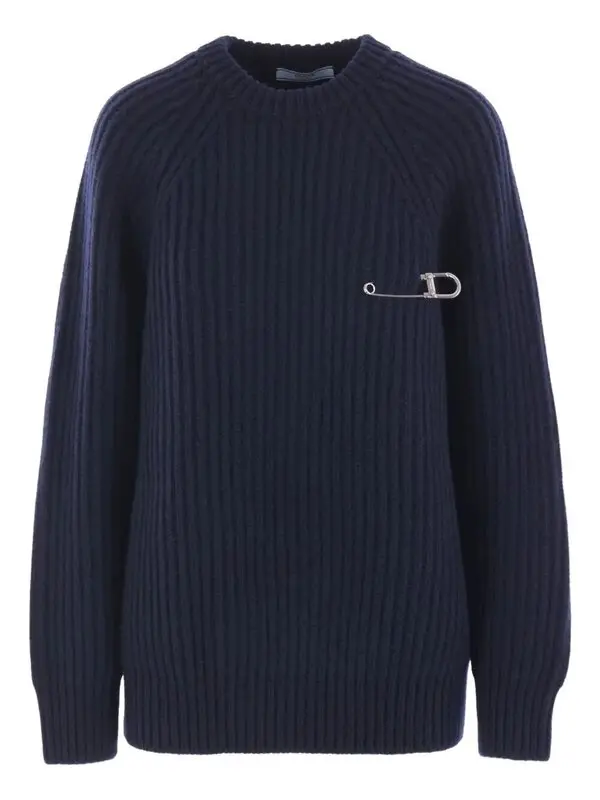 Prada Round Neck Cashmere Sweater - Multicolor