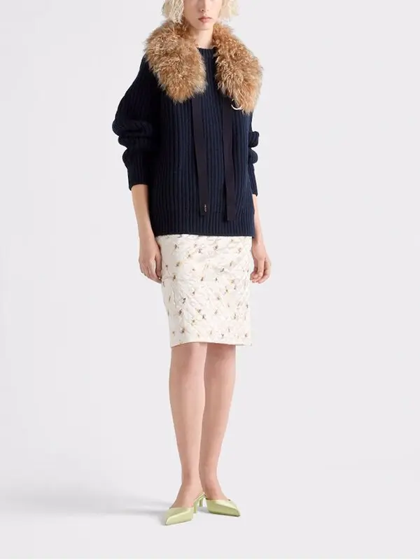 Prada Round Neck Cashmere Sweater - Multicolor
