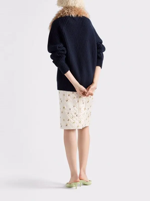 Prada Round Neck Cashmere Sweater - Multicolor