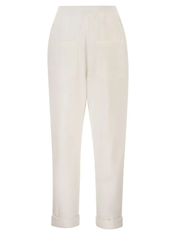Brunello Cucinelli Stretch Cotton Gabardine Jogging Trousers