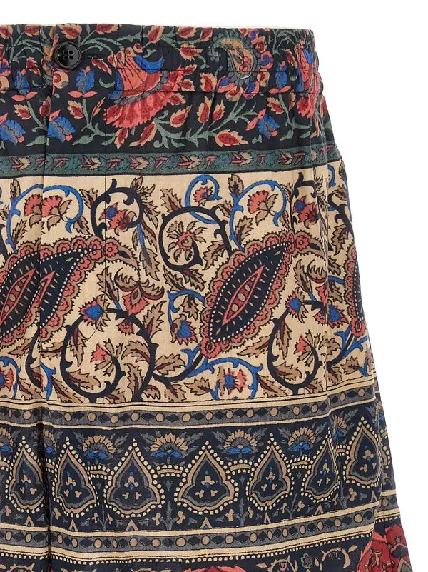 Valentino Garavani Voyage Imaginaire" Print Cotton Bermuda Shorts