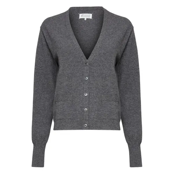 MAISON MARGIELA Grey V-neck Cardigan