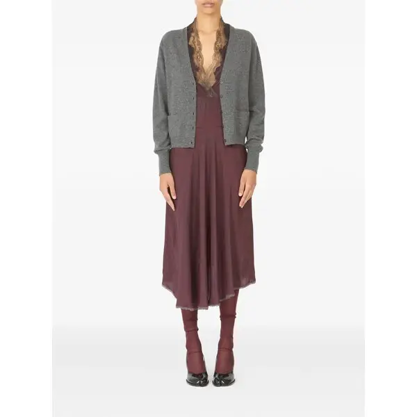 MAISON MARGIELA Grey V-neck Cardigan