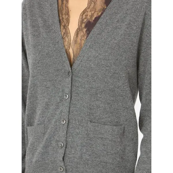 MAISON MARGIELA Grey V-neck Cardigan