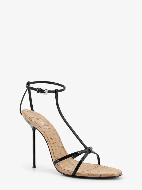 Paris Texas Lidia Leather And Cork Sandals - Multicolor