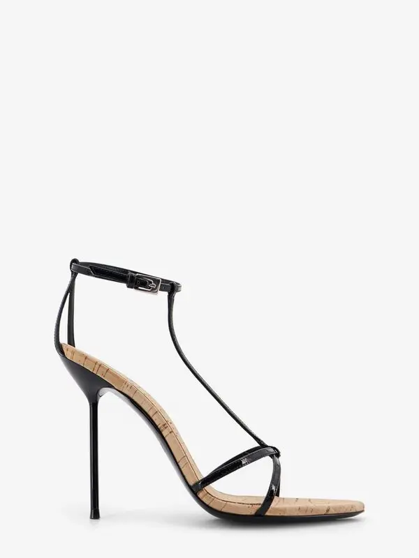 Paris Texas Lidia Leather And Cork Sandals - Multicolor
