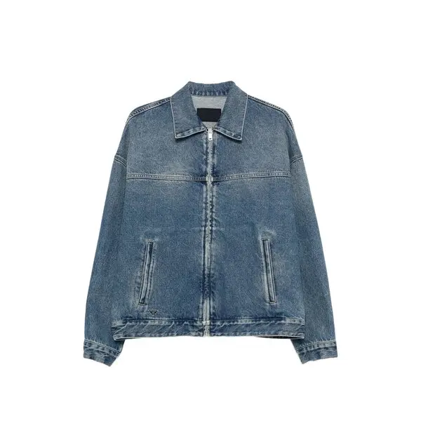 Prada Washed Denim Blouson Jacket