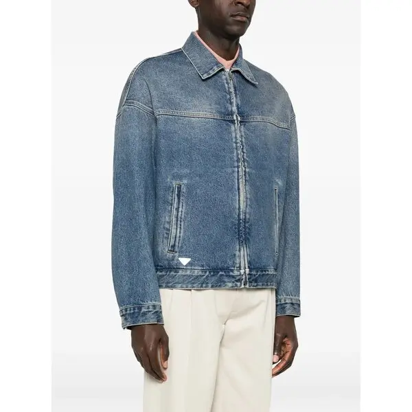 Prada Washed Denim Blouson Jacket
