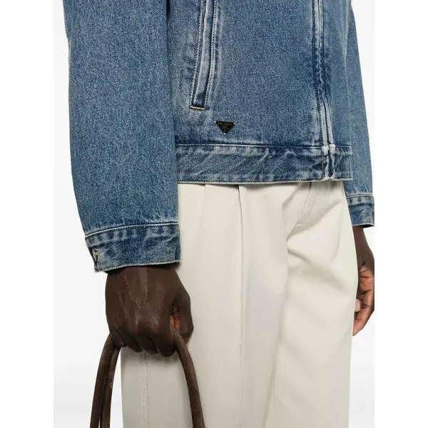 Prada Washed Denim Blouson Jacket