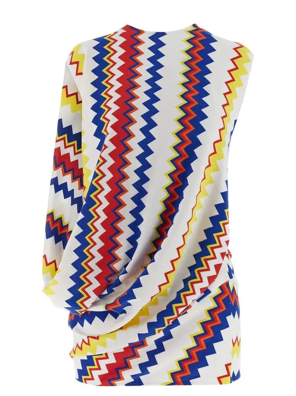 Missoni Zigzag Pattern Peplum Top