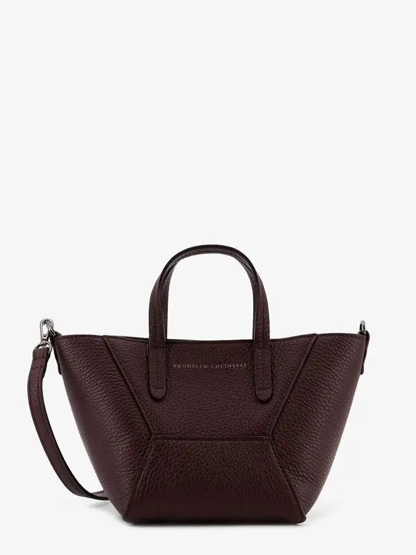 Brunello Cucinelli Duo Leather Crossbody Bag - Red