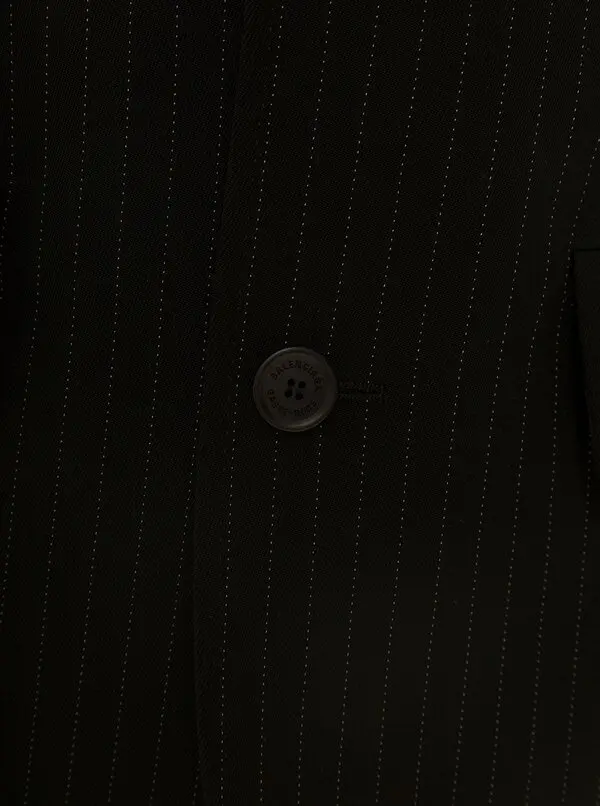 Balenciaga Hourglass Black Pinstripe Single-breasted Jacket - Multicolor