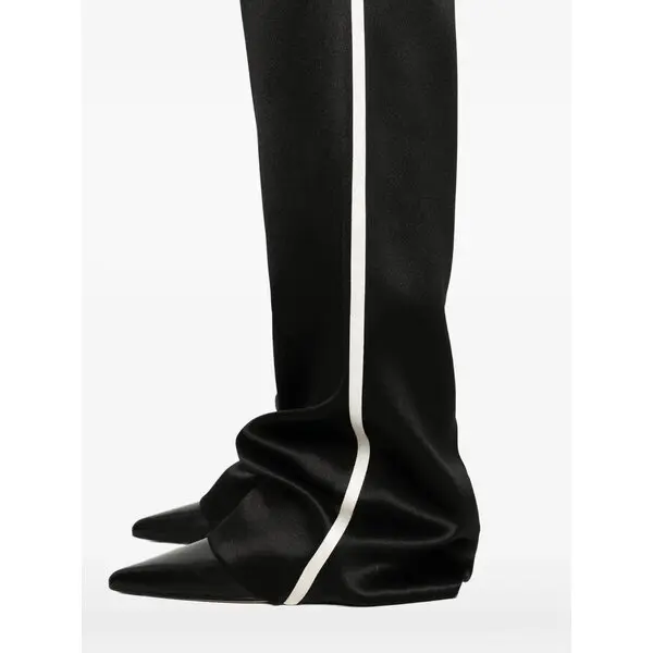 TOM FORD Silk Wide Leg Track Pants - Black