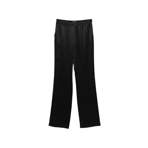 TOM FORD Silk Wide Leg Track Pants - Black