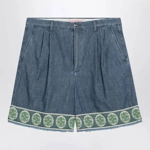 Valentino Garavani Bermuda Shorts With Jacquard Embroidery