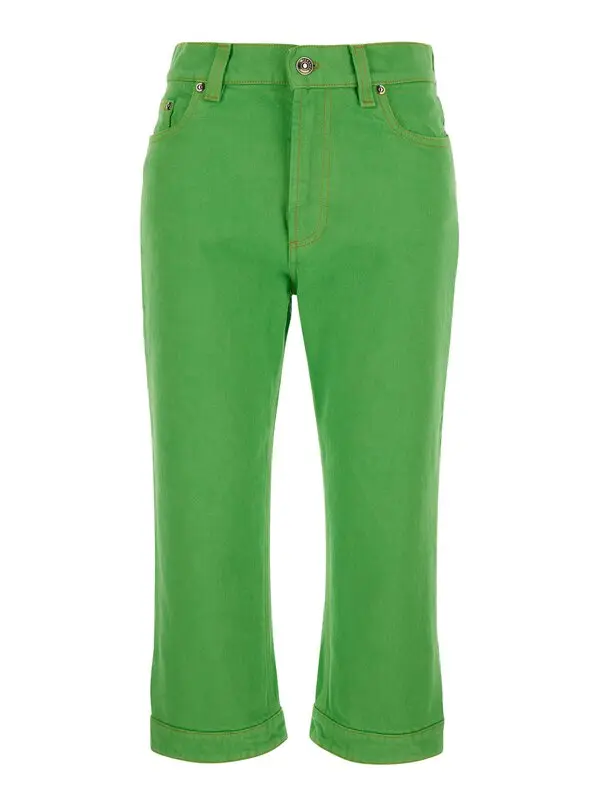 Versace Cotton Five-pocket Jeans With Medusa Patch - Multicolor