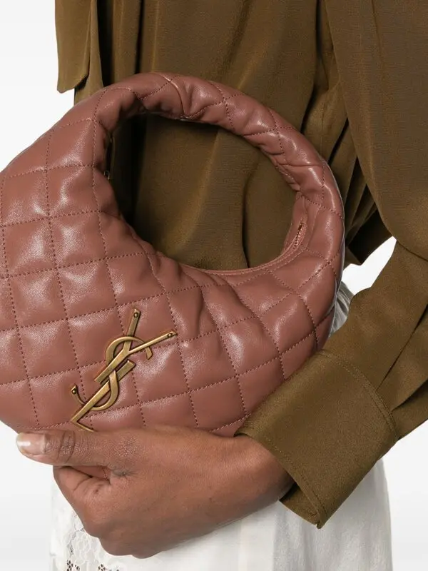 Saint Laurent Quilted Leather Hobo Bag - Multicolor