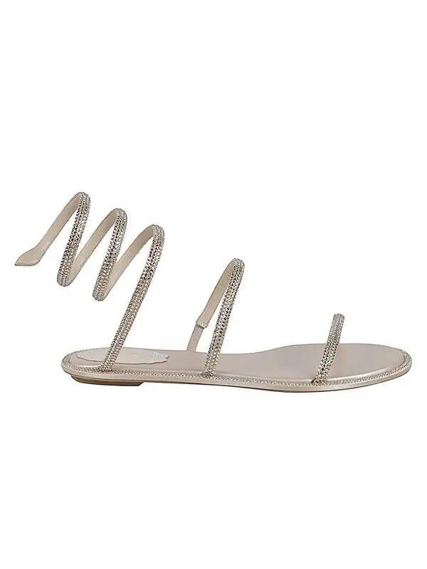 Rene Caovilla Cleo Embellished Spiral Sandals - Multicolor