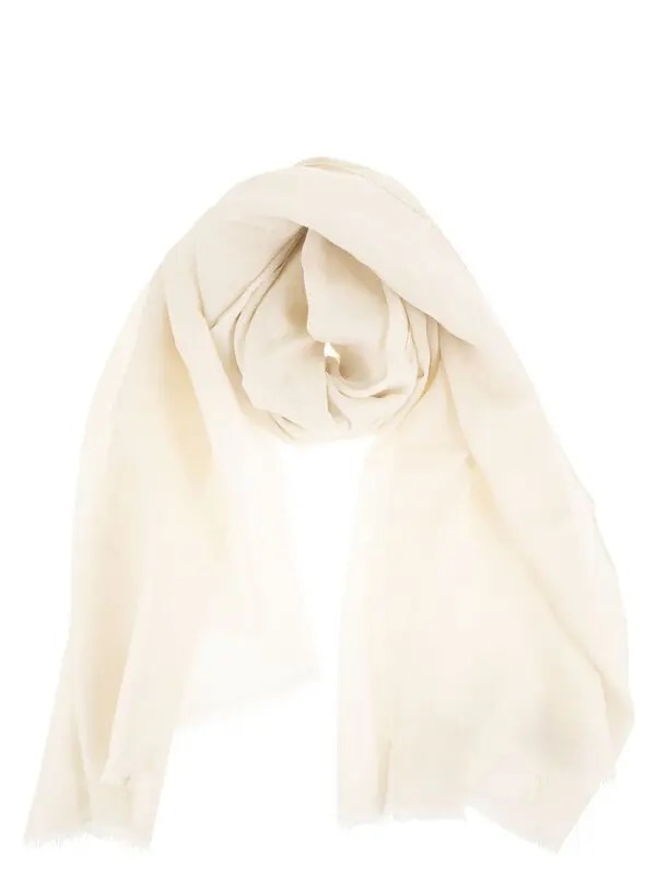 Max Mara Mxapaniere Jacquard Wool, Cotton And Silk Stole - Cream