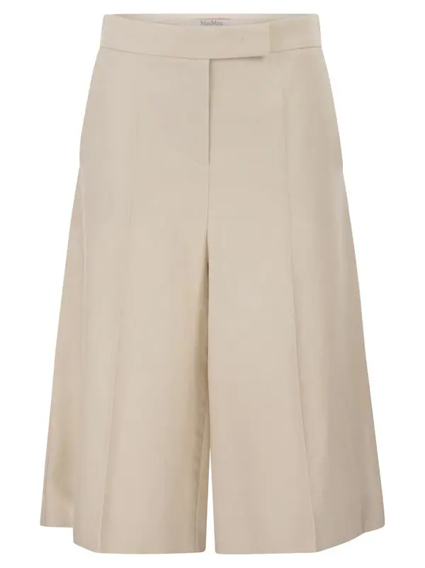 Max Mara Tailored Linen Bermuda Shorts - Multicolor
