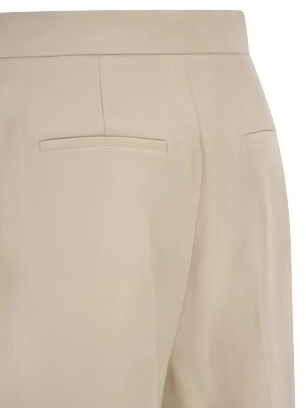 Max Mara Tailored Linen Bermuda Shorts - Multicolor