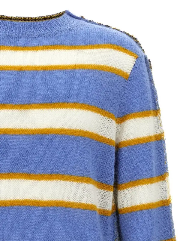 Marni Contrast Back Mohair Blend Sweater - Multicolor