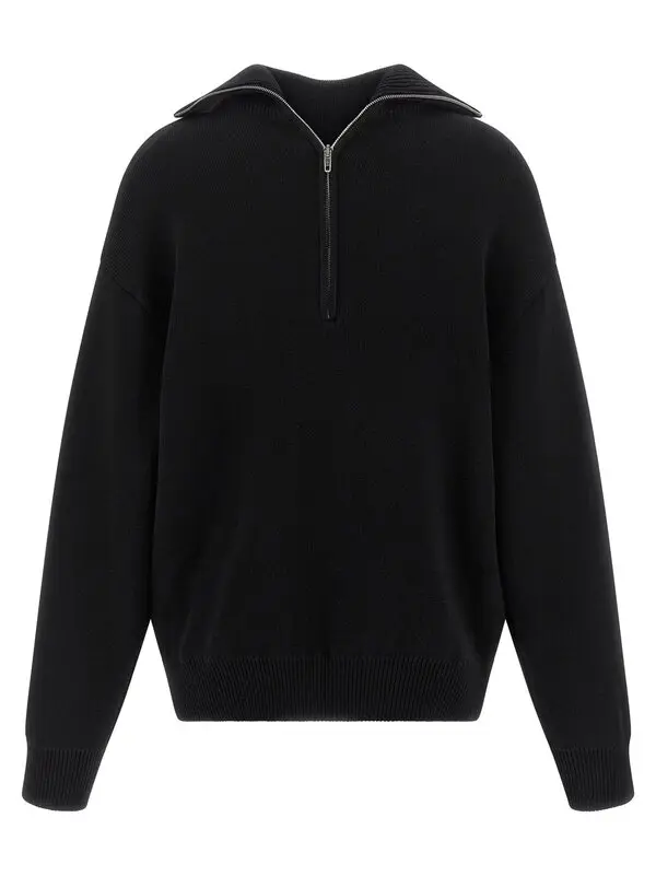 Balenciaga Back-to-front" Heavy Cotton Sweater - Black