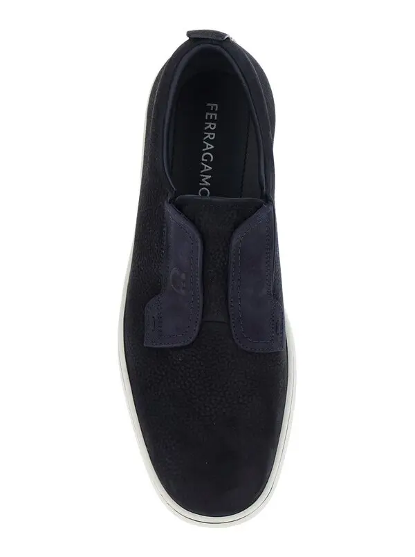 FERRAGAMO Alfie Grained Leather Slip-on Shoes - Multicolor