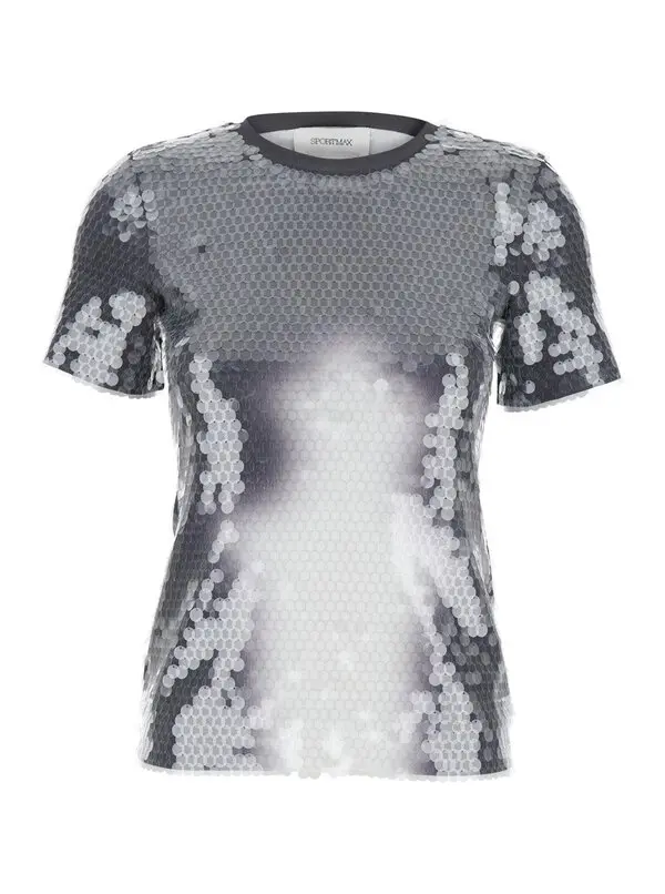Sportmax Sequined Tech Fabric T-shirt - Multicolor