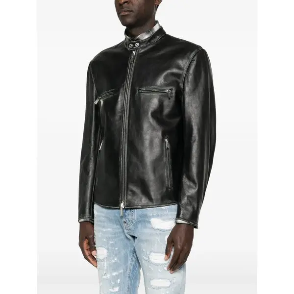 Dsquared2 Leather Zip Jacket