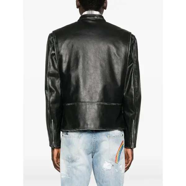 Dsquared2 Leather Zip Jacket