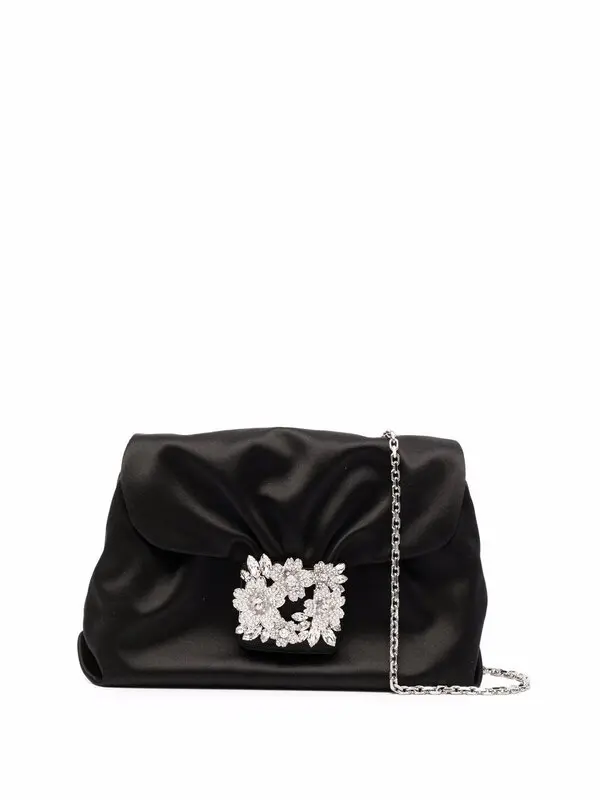 ROGER VIVIER Rv Bouquet Satin Clutch - Multicolor