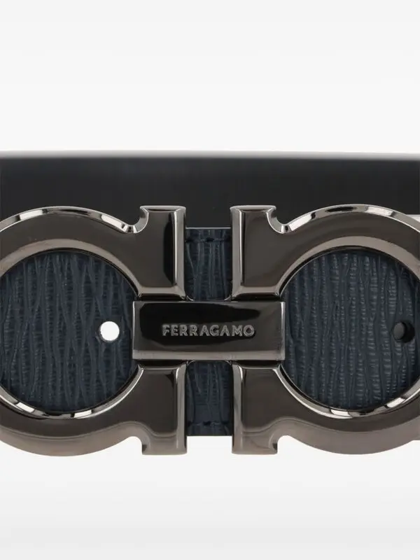 FERRAGAMO Reversible Gancini Belt - Black