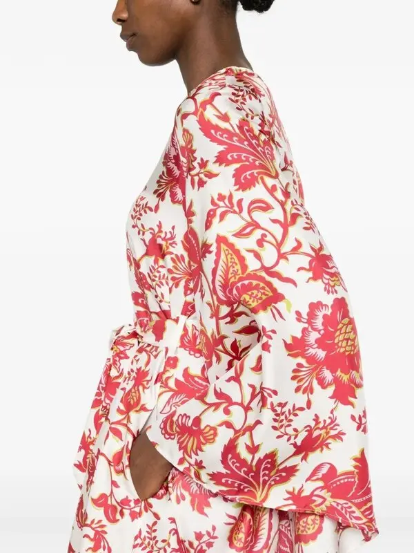 Etro Belted Mini Blouson Dress