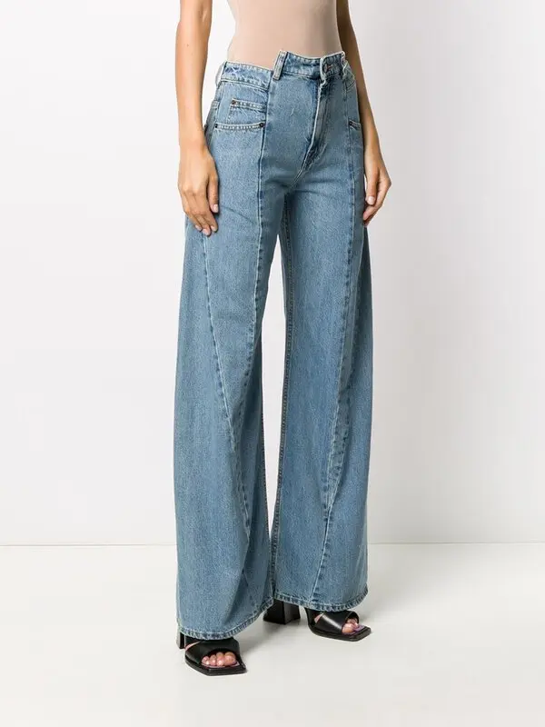 MAISON MARGIELA Cotton-denim Wide Leg Jeans - Multicolor