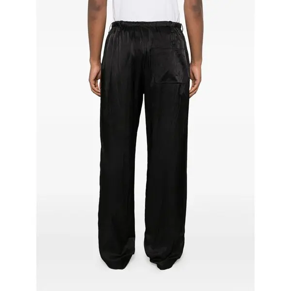 Dries Van Noten Cotton & Viscose Wide-leg Trousers - Black