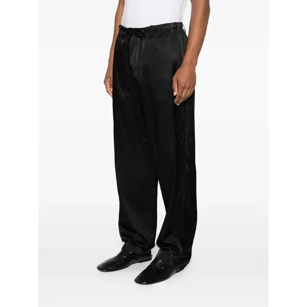 Dries Van Noten Cotton & Viscose Wide-leg Trousers - Black